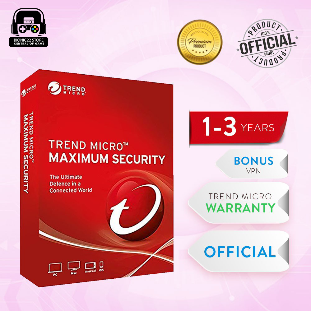 Jual Trend Micro Maximum Security Antivirus Original | Shopee Indonesia
