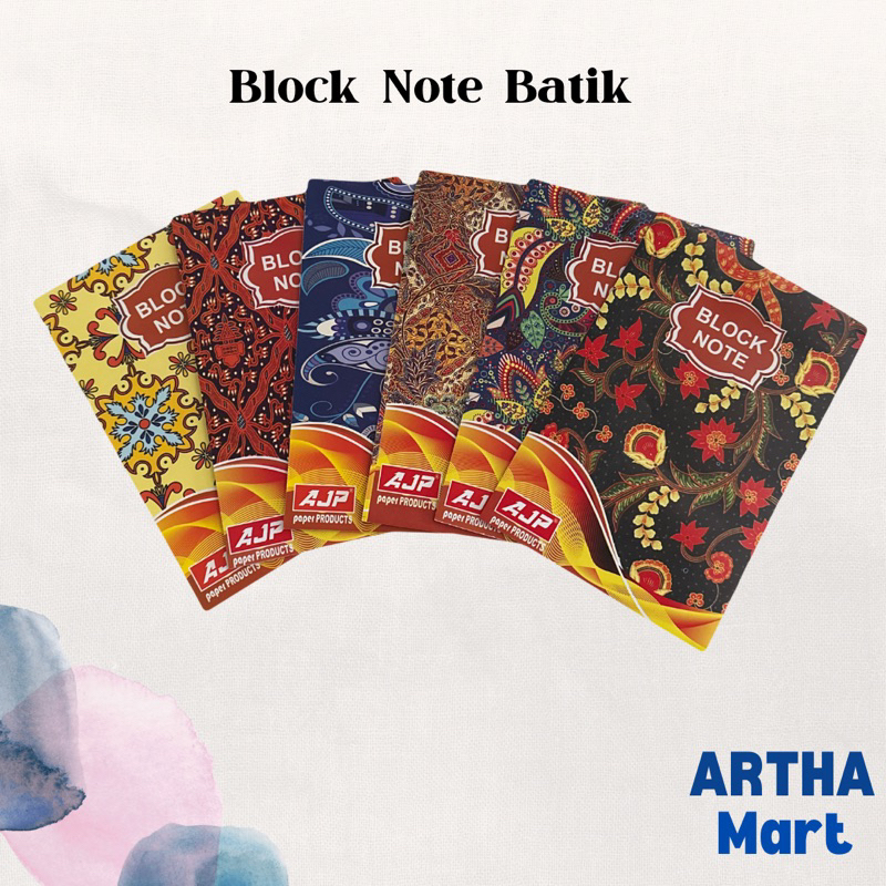 Jual AJP - Flip Over Pad Memo Block Note Batik A5 20 | Shopee Indonesia