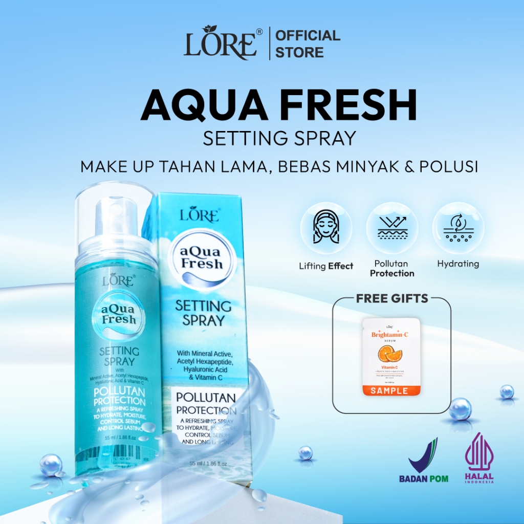 Jual LORE Aqua Fresh Setting Spray 55 ml - Setting Spray Makeup Tahan ...
