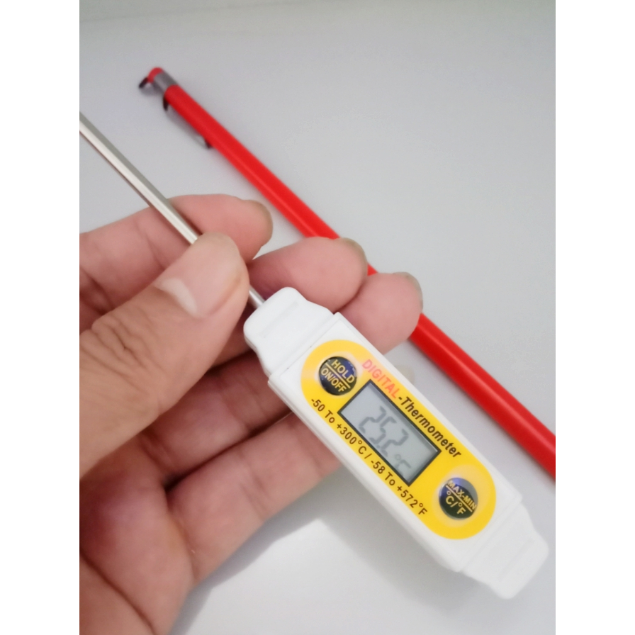 Jual Digital Stem Thermometers Waterproof Digital Thermometer with Long ...