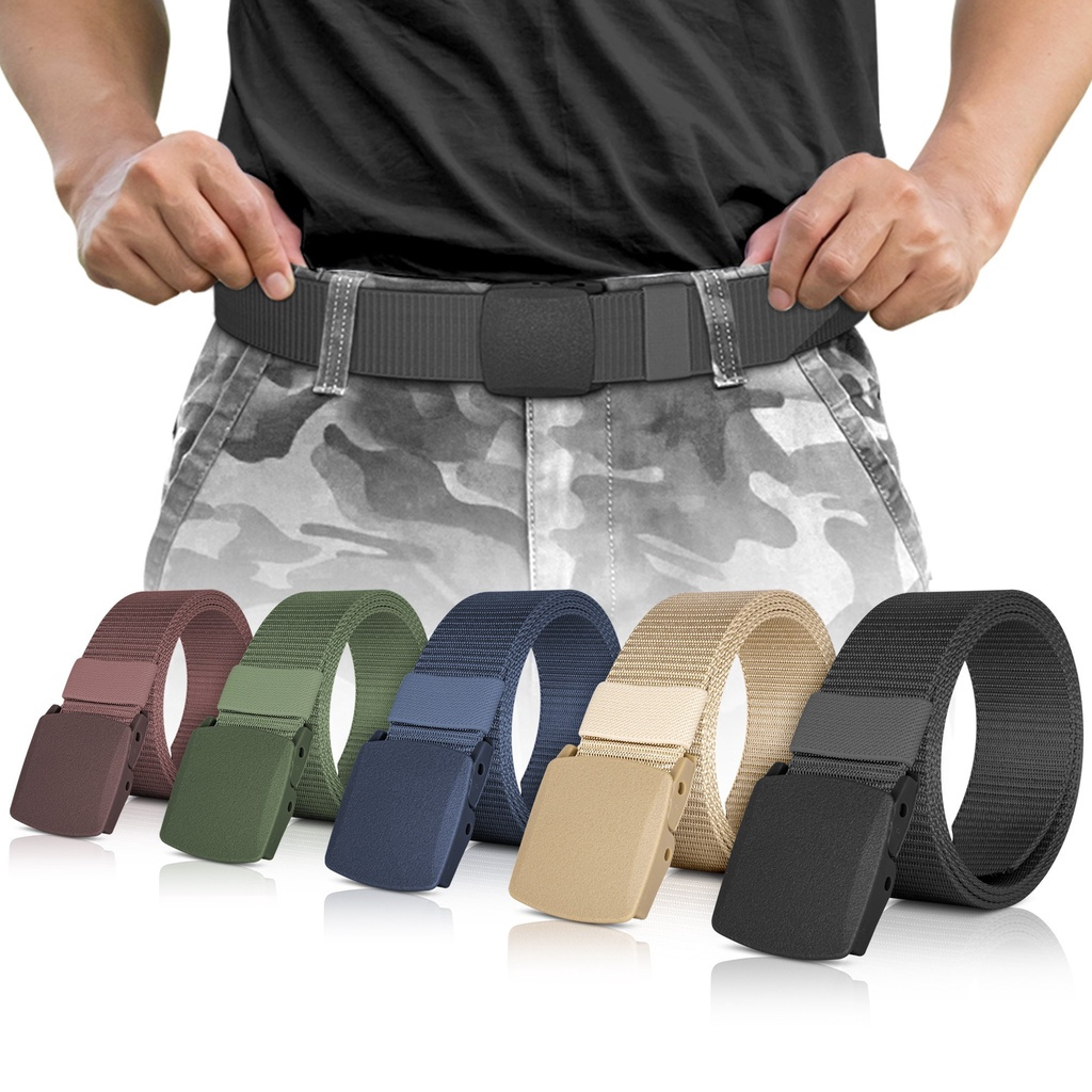 Jual JJS- IKAT PINGGANG CANVAS PRIA NYLON ANTI METAL DETECTOR | Shopee Indonesia