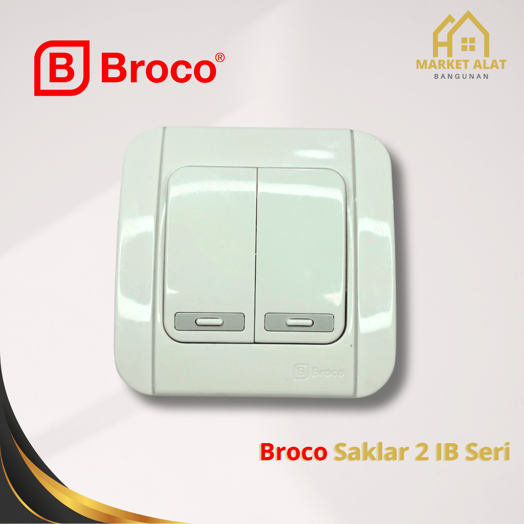 Jual Broco Saklar 2 IB Seri Galleo G-162 55S / Double Switch Tanam 2 ...