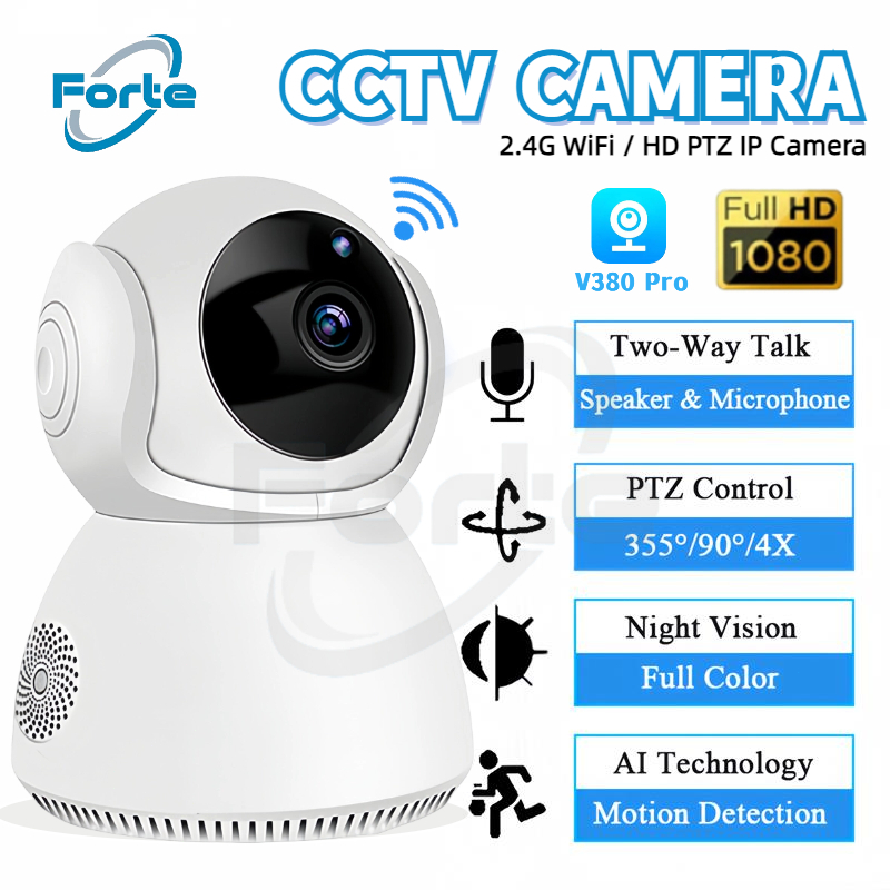 Jual V380 Pro CCTV Kamera Q9 HD 4MP Wifi CCTV 360° PTZ Panoramic Motion ...