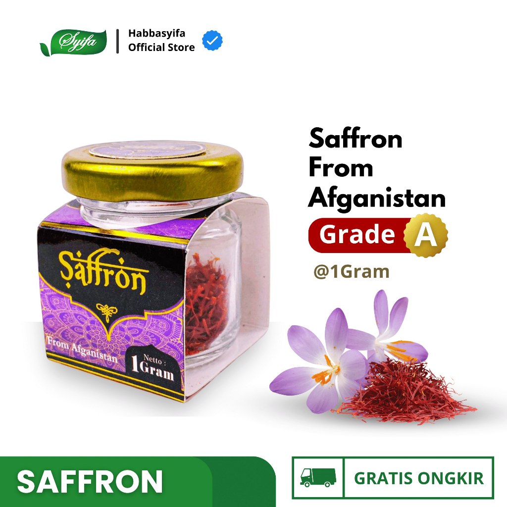 Jual Saffron Original From Afganistan | 1gr Safron 1 Gram Syifa Herbal ...