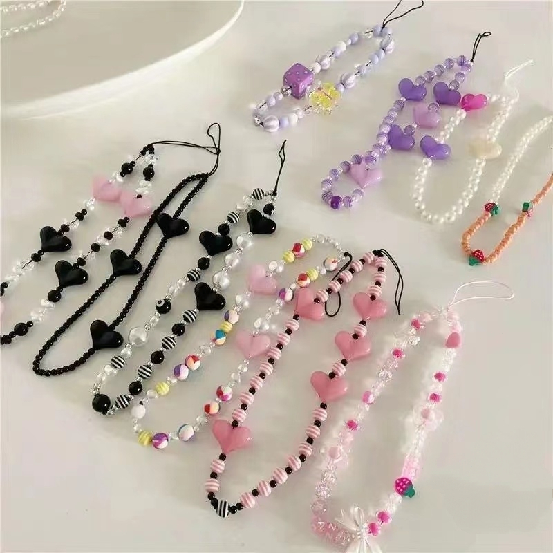 Jual PART 2 KOREAN STRAP HANDPHONE STRAP BEADS LUCU LUCU MANIK MANIK ...
