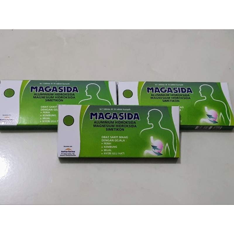 Jual Magasida isi 10 Tablet / Obat Maag / perut kembung / mual / nyeri ...