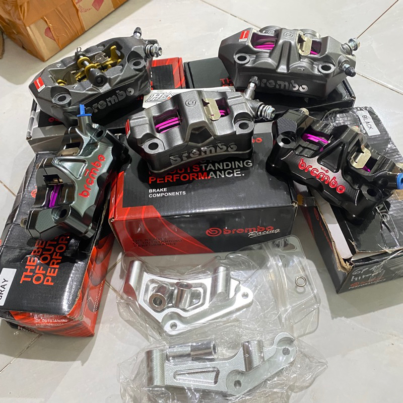 Jual kaliper Brembo import kaliper caliper Brembo set breket pnp ninja gl mp tiger | Shopee ...