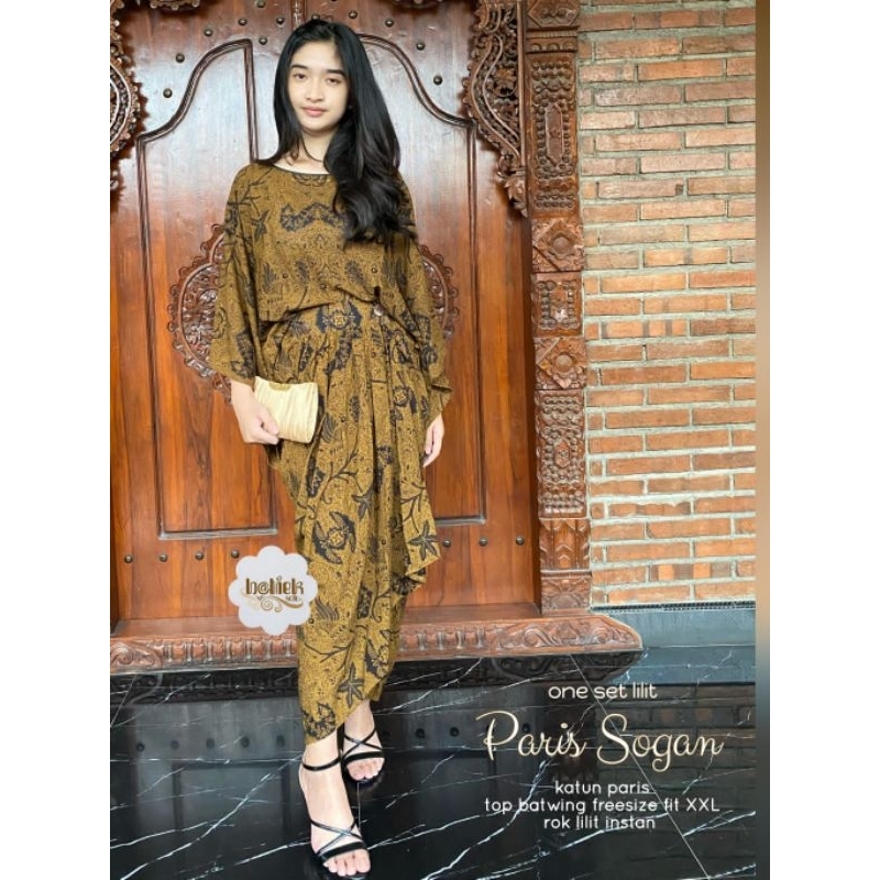 Jual One Set Lilit Batik Paris Premium Sogan | Shopee Indonesia