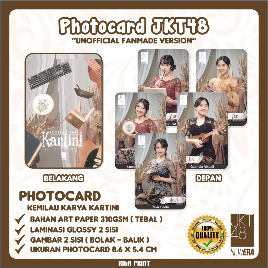 Jual PHOTOCARD JKT48 Unofficial Fanmade Kartini | Shopee Indonesia