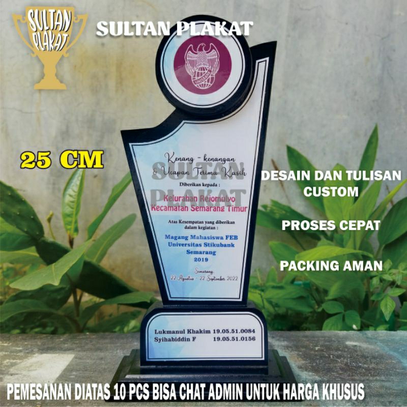 Jual Plakat Kayu Layar Bulat KKN Wisuda murah/Piagam Kayu/Plakat Vandel ...