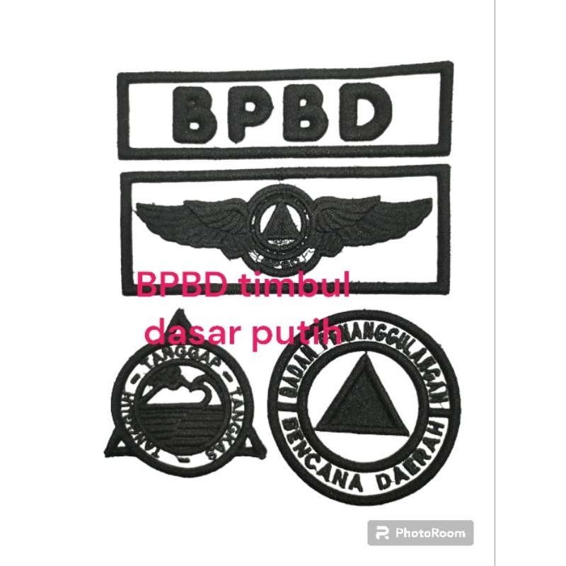 Jual logo BPBD timbul dasar putih bisa custom | Shopee Indonesia