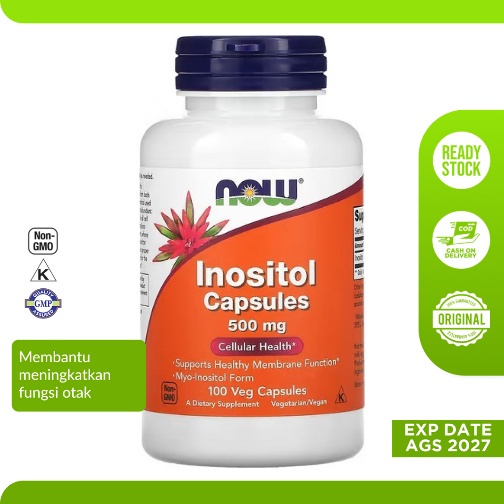 Jual Suplemen Vitamin Now Inositol 500mg 100 Vcaps - Kesehatan Sel ...