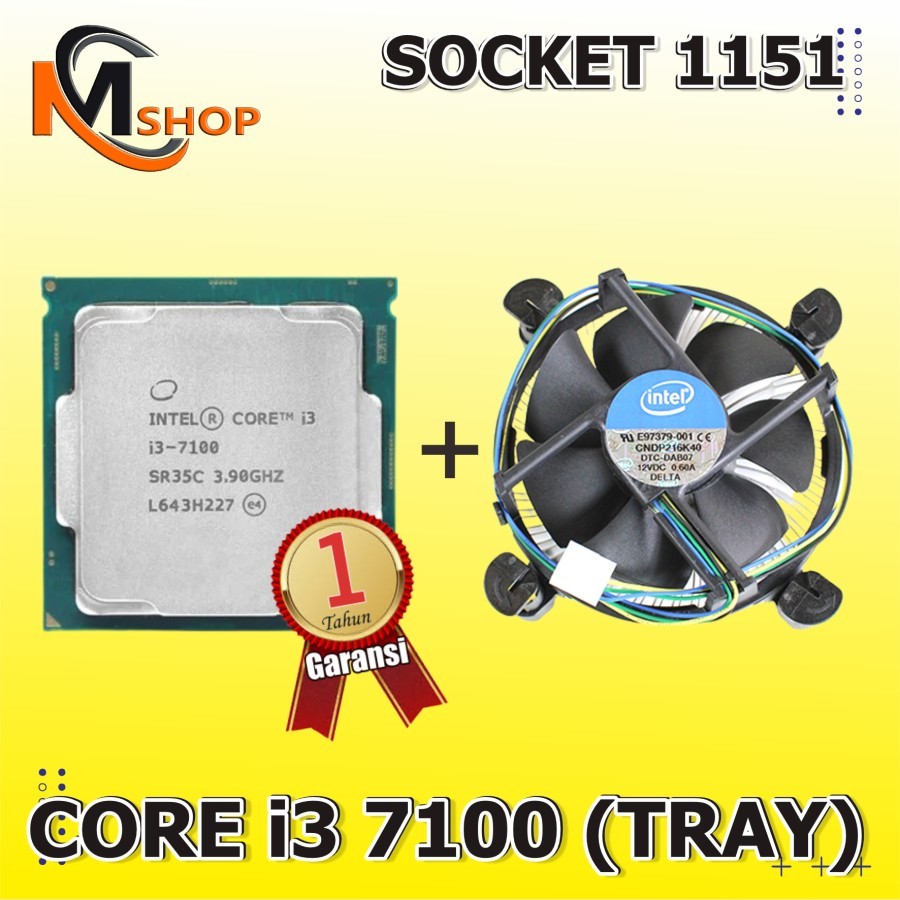 Jual Processor Intel Core i3 7100 Socket LGA 1151 Tray Kaby Lake + Fan ...