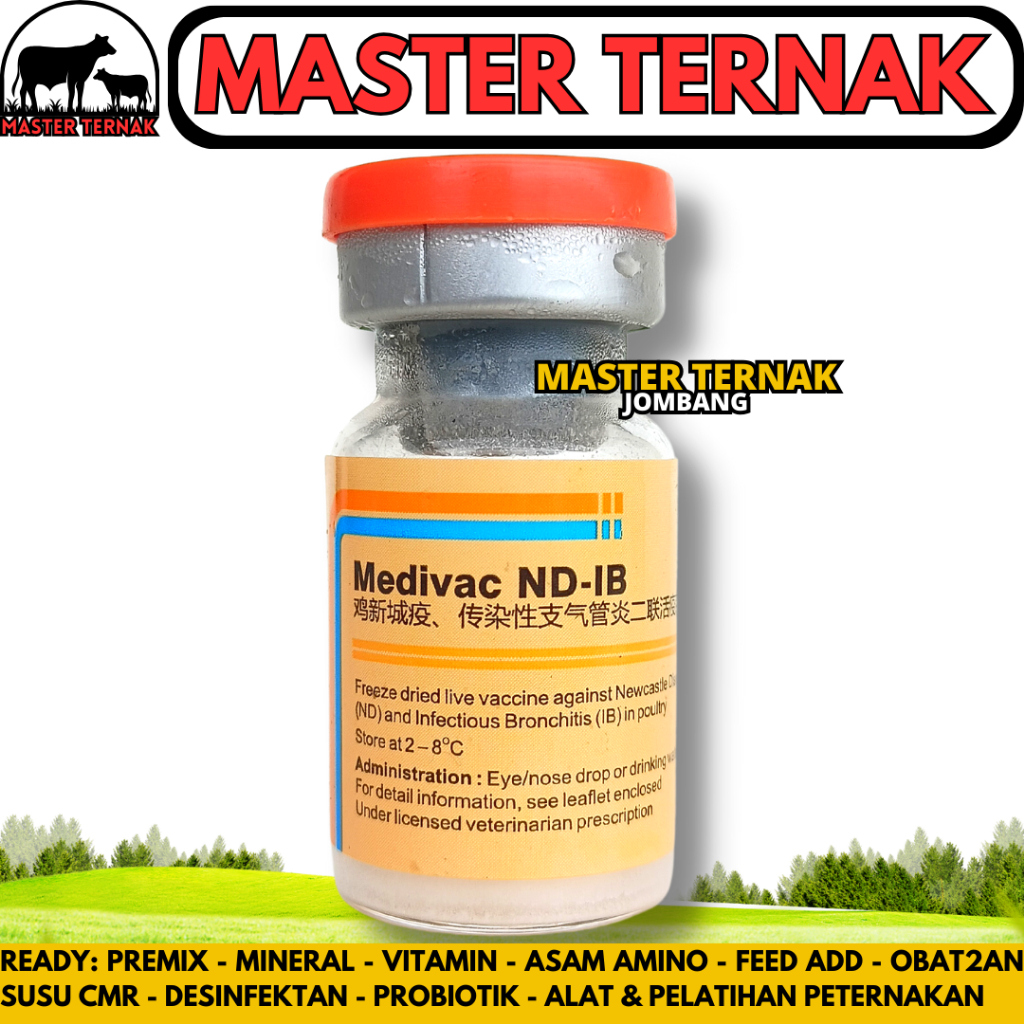 Jual VAKSIN MEDIVAC ND IB DOSIS 500 EKOR + PELARUT MEDIVAC MEDION ...