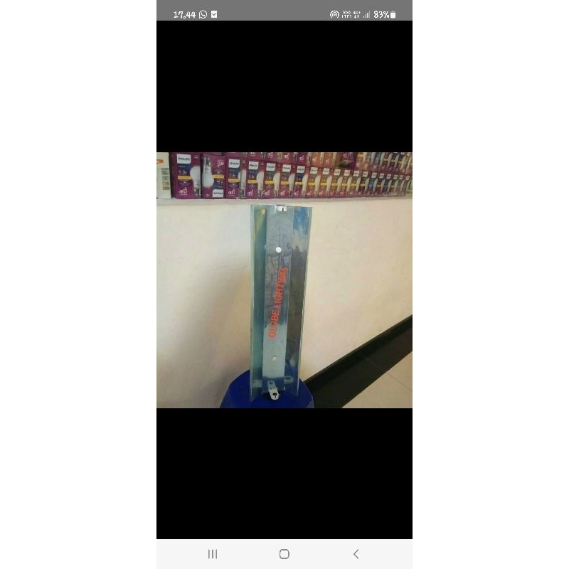 Jual KAP LAMPU TKO MIRROR/STAINLES 1x18W KOMPLIT LAMPU TL LED PHILPS ...