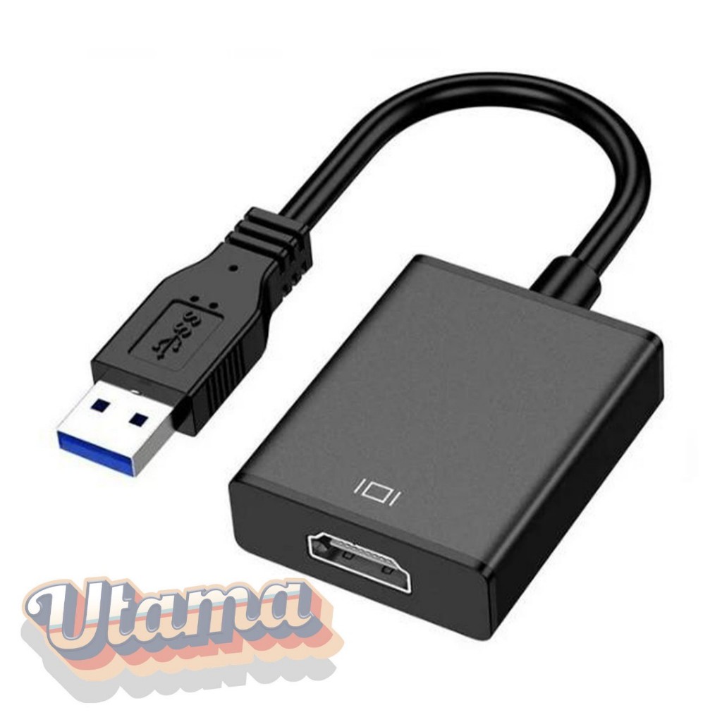 Jual Adapter Converter 2 in 1 USB 3.0 to HDMI HDTV Cable 1080P Video ...