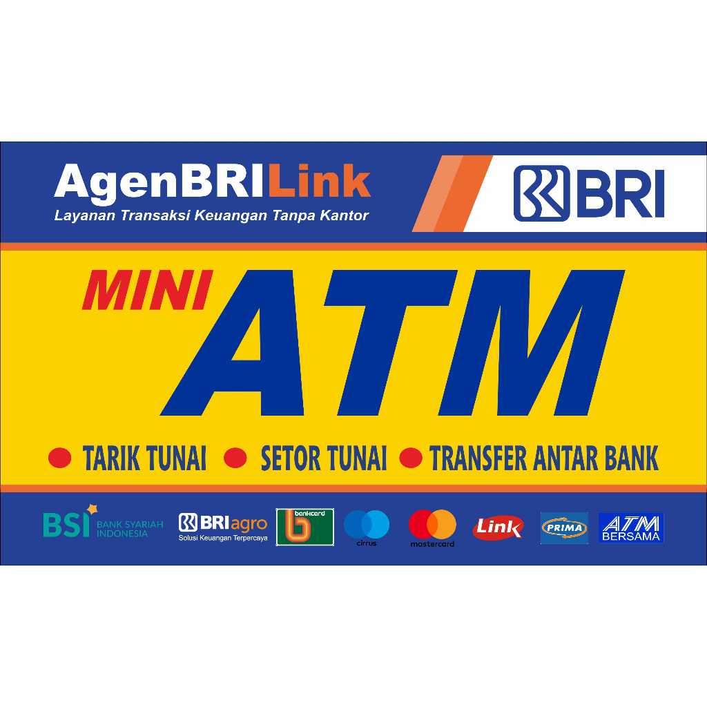 Jual STIKER VINYL ETALASE MINI ATM BRILINK KUNING | Shopee Indonesia