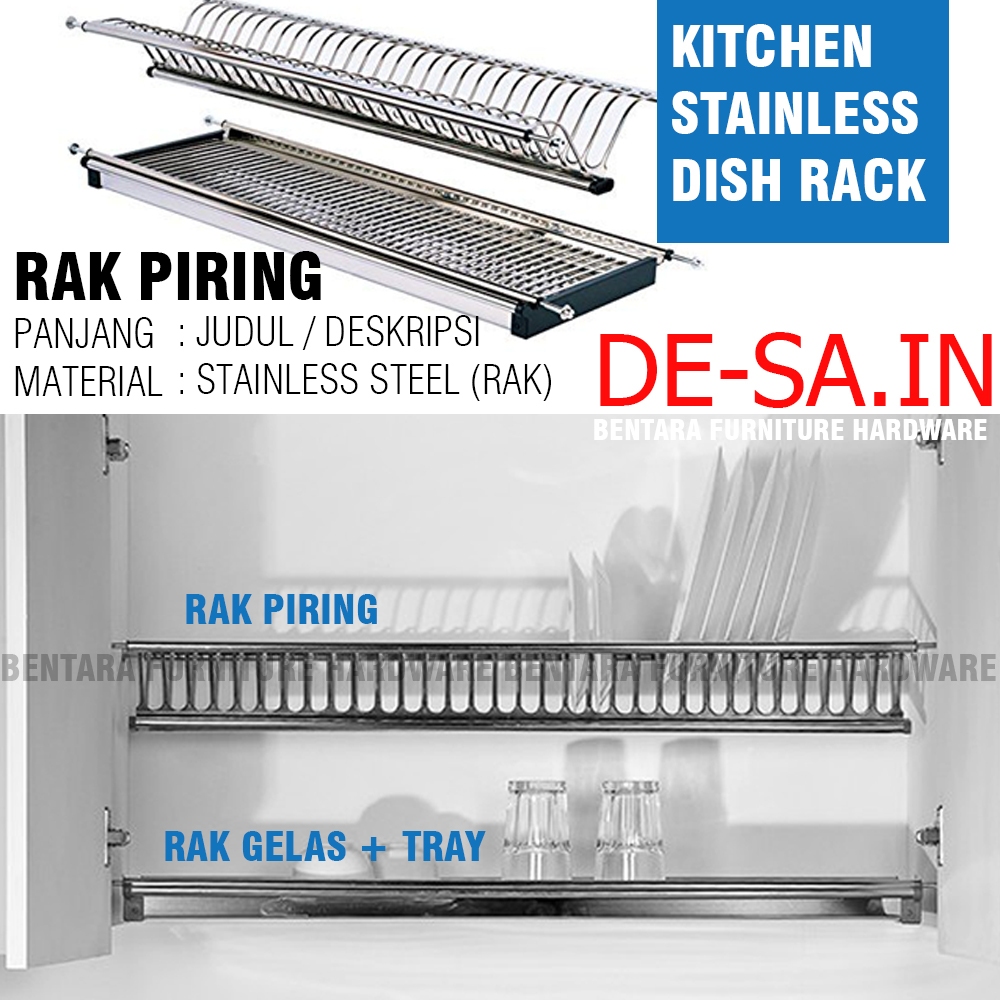 Jual 80CM TWIN RPG RAK PIRING GELAS Stainless Steel Gelas Dalam Lemari ...