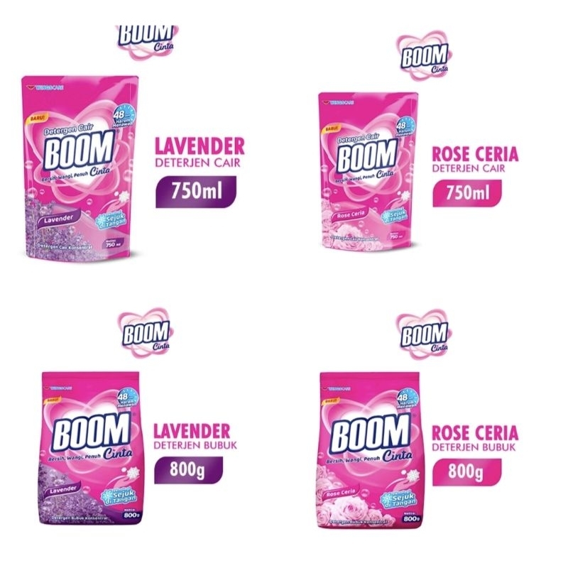 Jual Boom deterjen bubuk 800gr dan deterjen cair 750ml | Shopee Indonesia