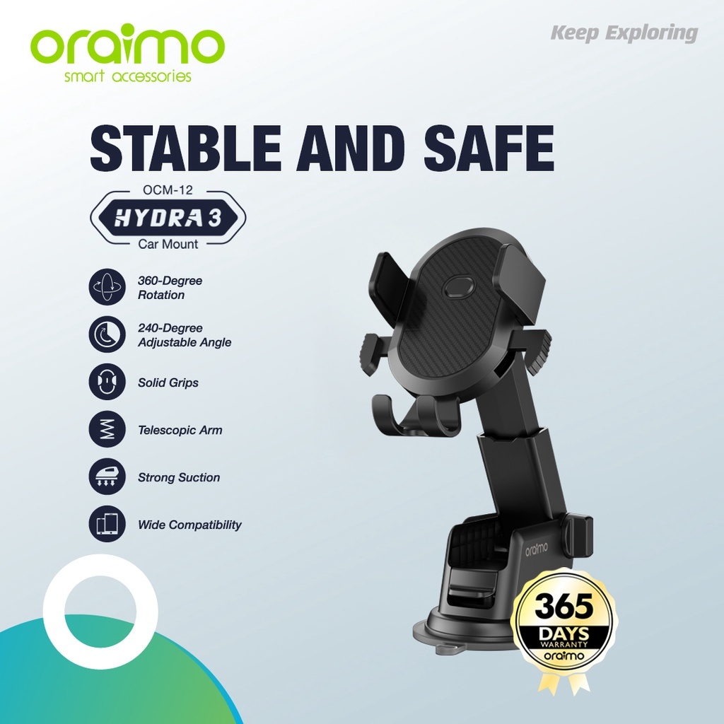 Jual Oraimo OCM-12 Car Holder Mobil Suction Cup Universal Stand ...