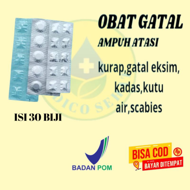 Jual Tablet gatal untuk eksim,scabies,kutu air dan kurap | Shopee Indonesia