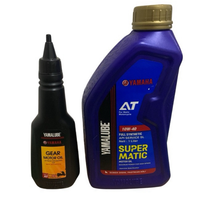 Jual Yamaha Yamalube Engine Oil Super Matic 1000ml+Yamaha Yamalube Gear ...
