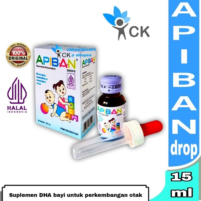 Jual APIBAN drops 15 ml - suplemen DHA untuk perkembangan otak bayi dan ...