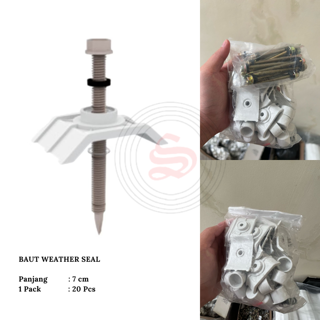 Jual Baut Weather Seal 1 pack@20 Pcs/Sekrup/Roofing/Roof Seal Atap Upvc ...