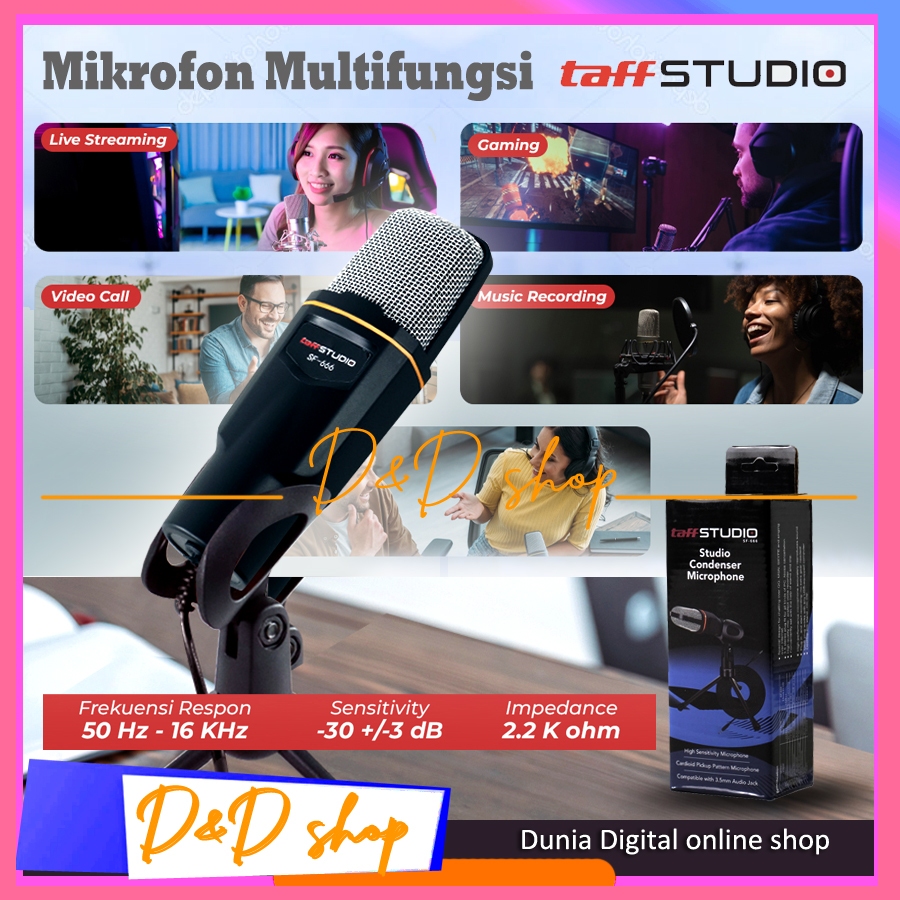 Jual Mikrofon Kondenser Studio Profesional Microphone with Stand ...