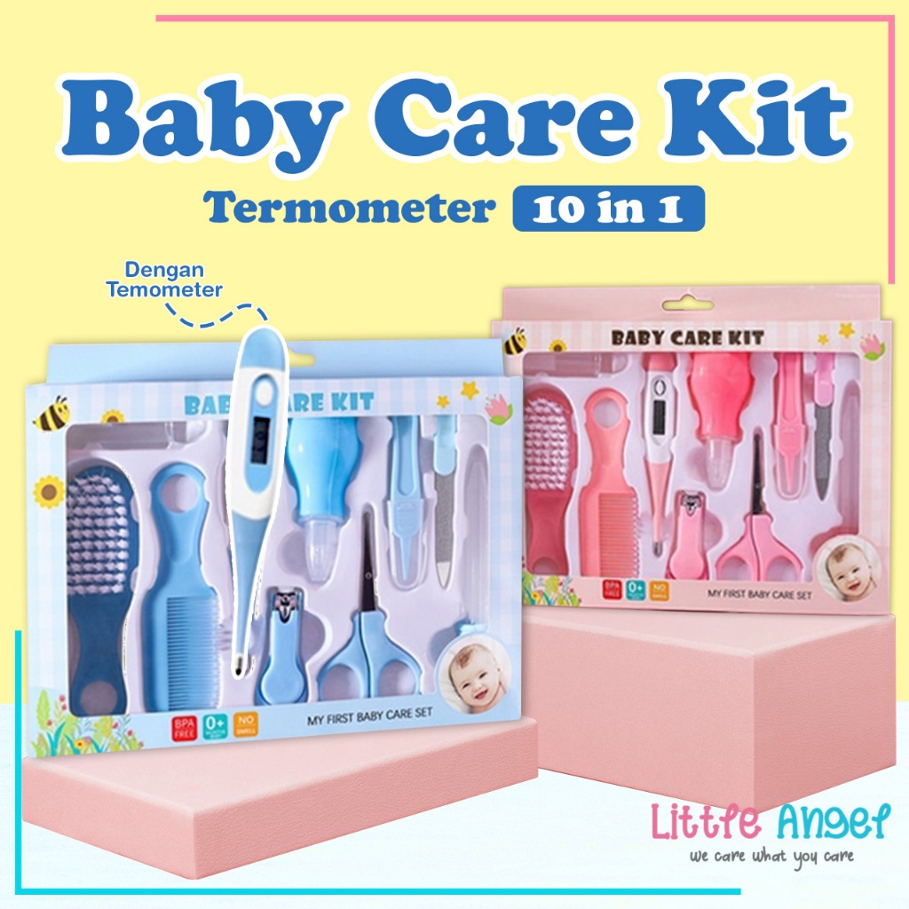 Jual BABY CARE NAIL KIT SET Alat Perawatan Bayi 10in1 Termometer Sisir ...