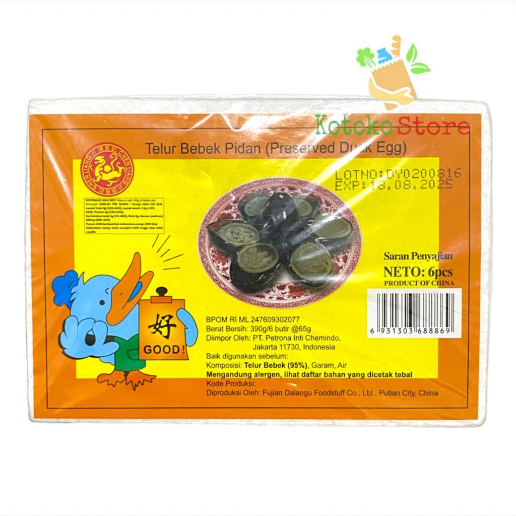 Jual Telur Bebek Pitan Chen Liang Ji isi 6 / Pidan Preserved Duck Egg ...