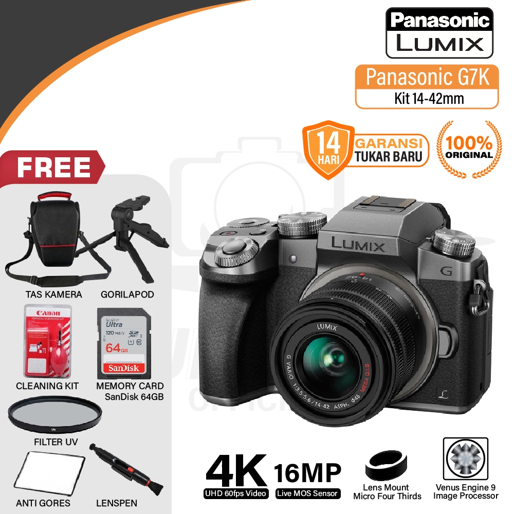 Jual Panasonic G7K Kit 14-42mm - Kamera G7 Garansi Resmi | Shopee Indonesia