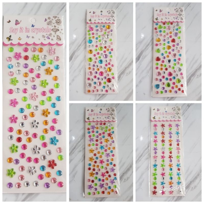 Jual Sticker 3D Timbul / Sticker 3D Manik Tempel model XYB | Shopee ...