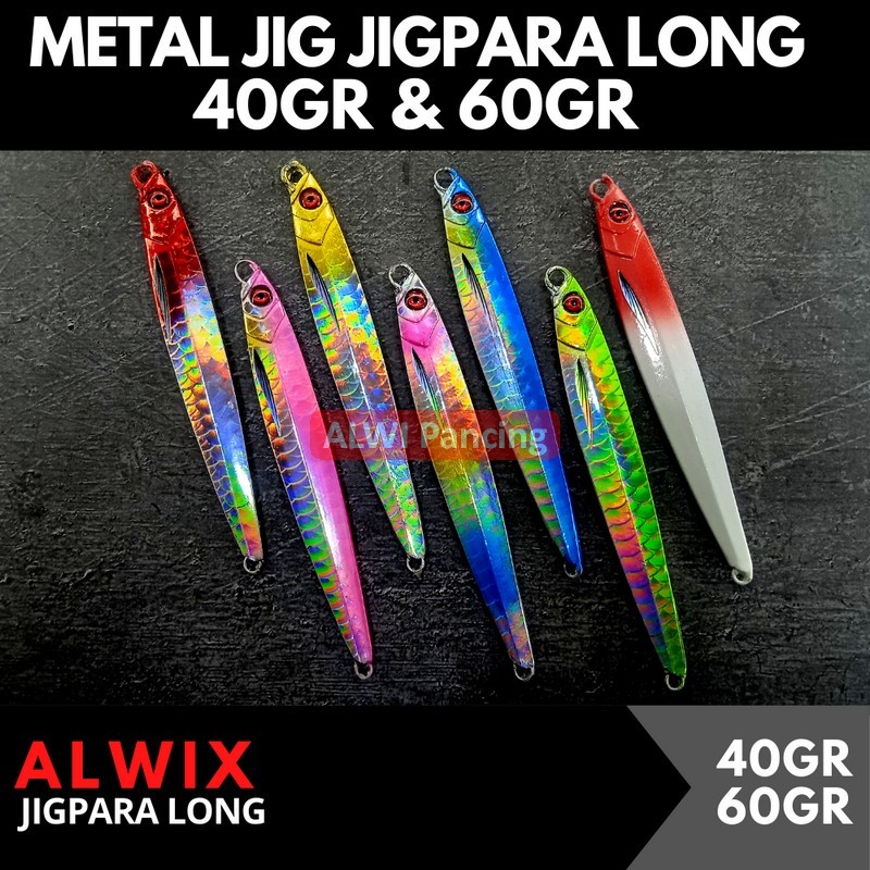 Jual ALWIX Jigpara Long Metal Jig 40 gram & 60 gram NON GID Model Sisik | Shopee Indonesia