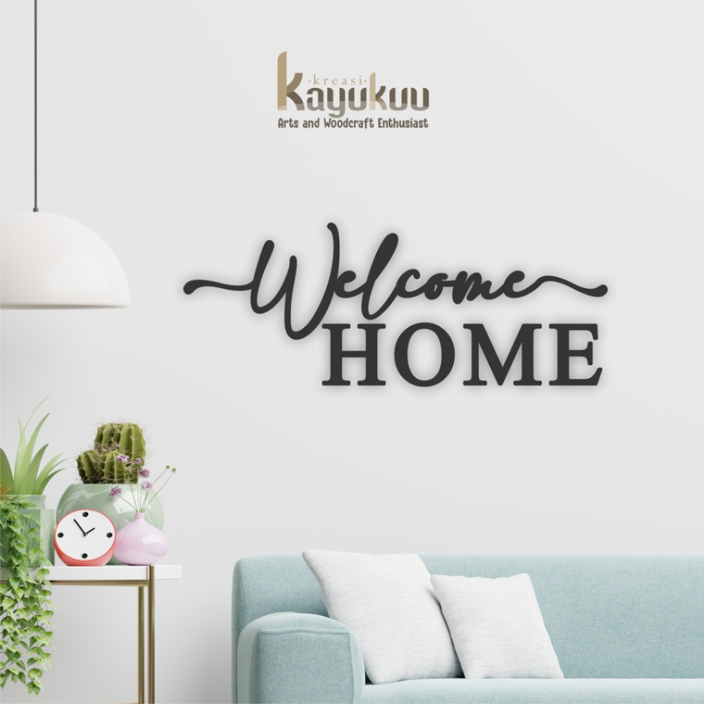 Jual Kreasikayukuu Hiasan Dinding Welcome Home 70cm – Dekorasi Rumah ...