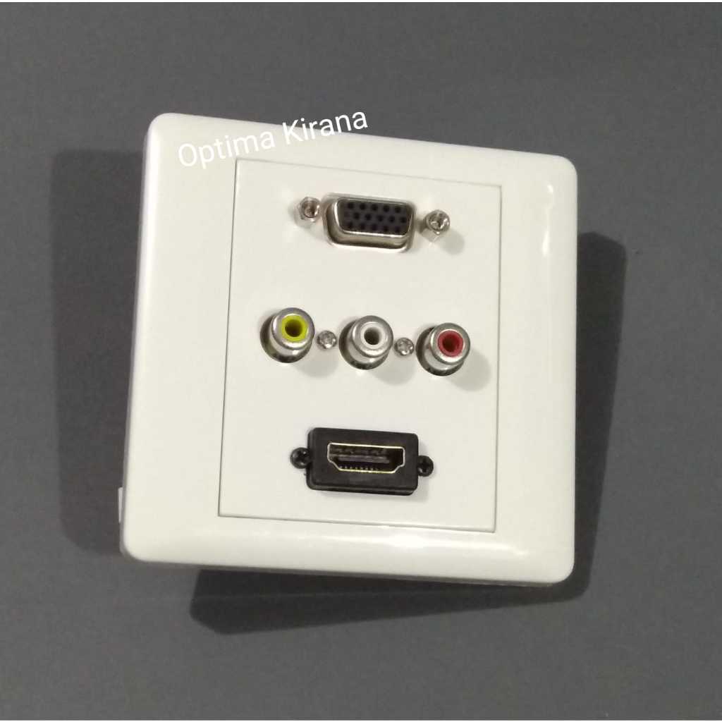 Jual FACEPLATE 3 JENIS PORT : RCA + HDMI + VGA | Shopee Indonesia