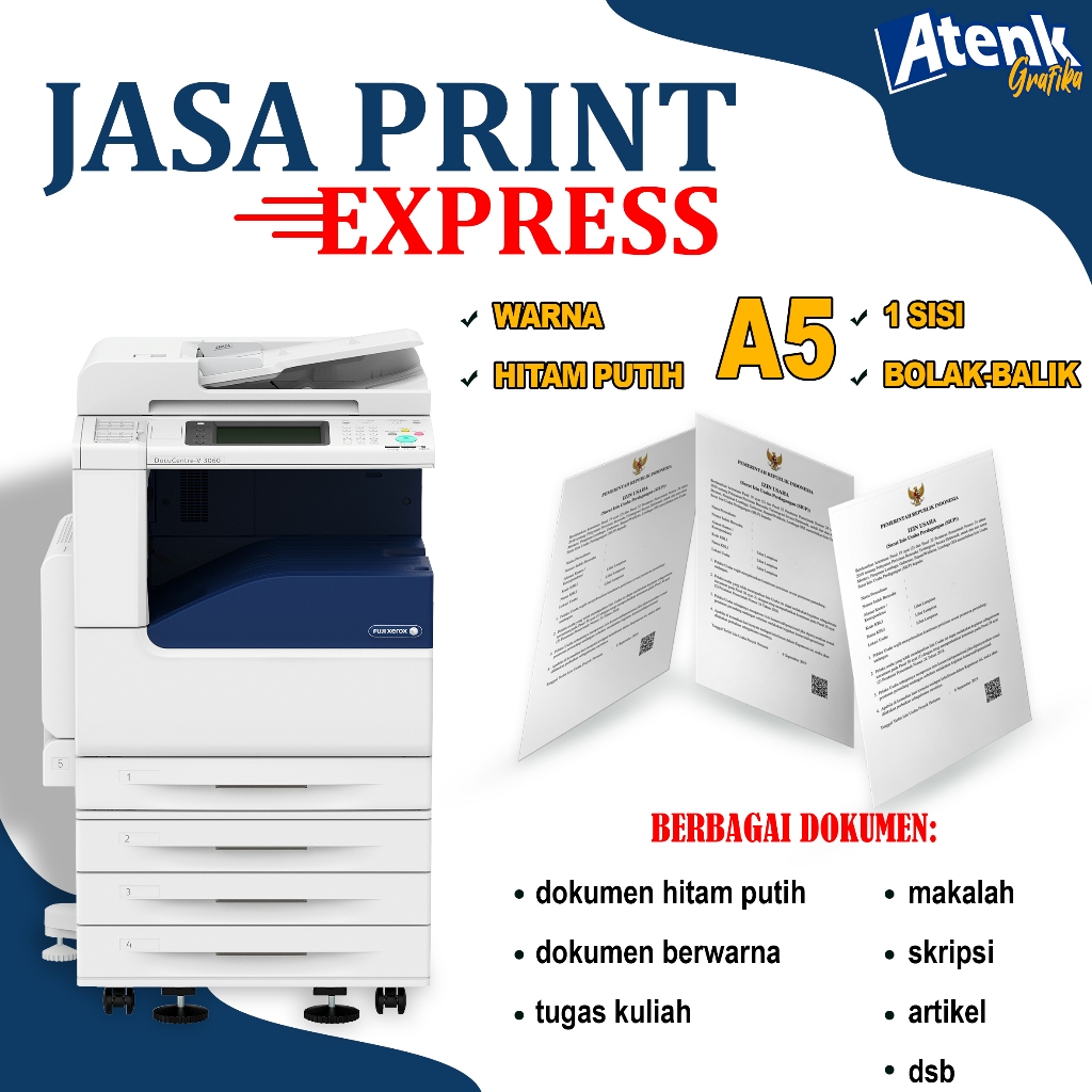 Jual Jasa Print Online Kertas A5 express Proses cepat | Shopee Indonesia