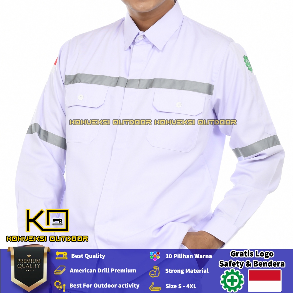 Jual BAJU KEMEJA SERAGAM ATASAN WEARPACK SAFETY K3 TAMBANG PROYEK ...
