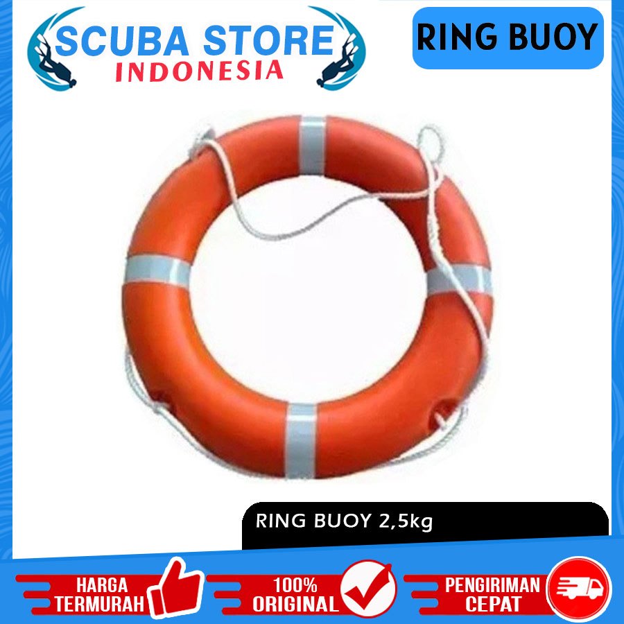 Jual Ring Life Buoy Fiber 2,5 kg Solas CCS Certificate Ban Safety ...