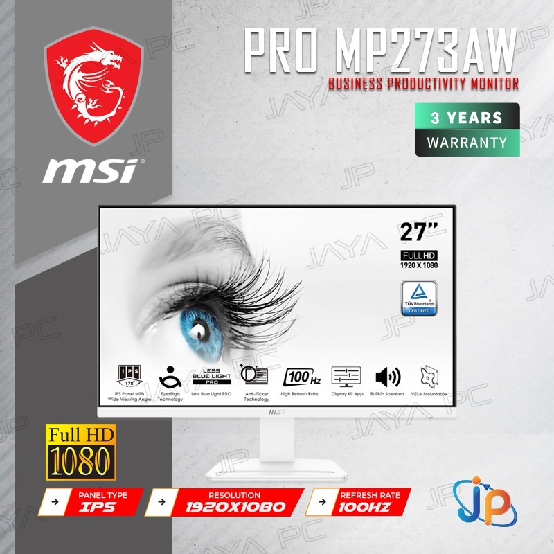 Jual Monitor MSI LED IPS PRO MP273AW - Full HD 27" Inch | Shopee Indonesia