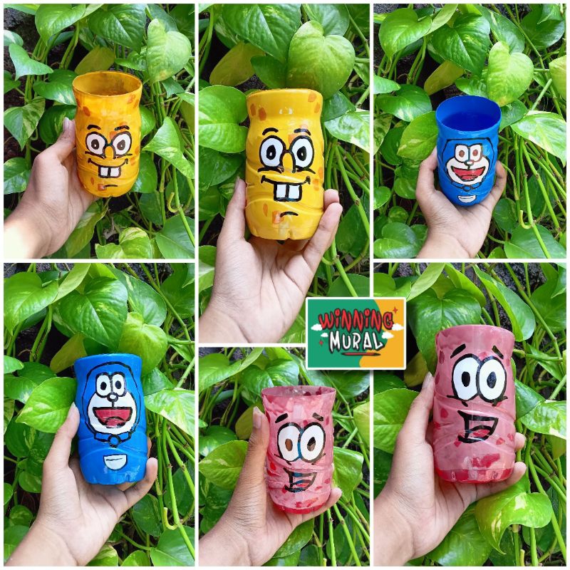 Jual Pot Botol minum 600 ml / Tempat pensil botol/prakarya botol bekas ...