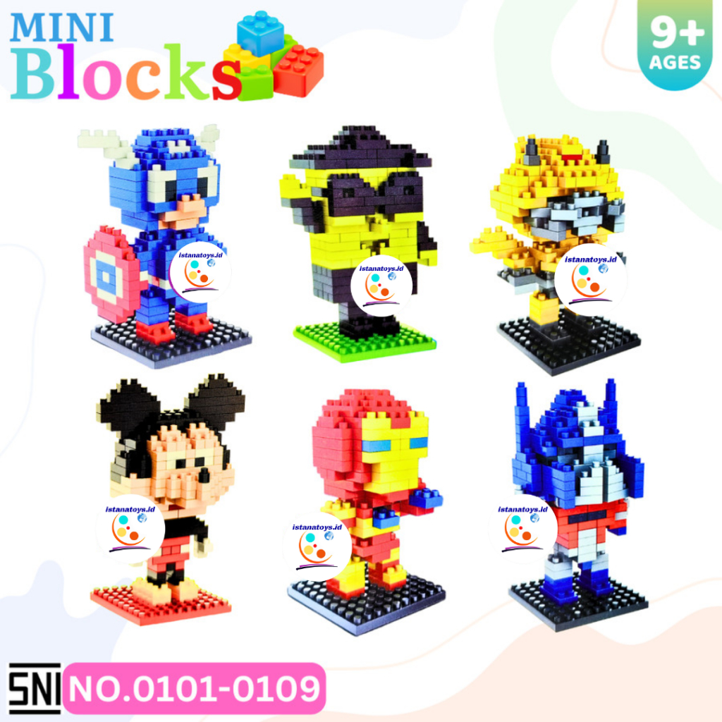 Jual ID Mainan Mini Blocks Brick Miniatur Balok Karakter No.010-DST ...