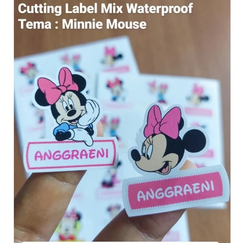 Jual MINNIE MOUSE ~ CUTTING LABEL MIX WATERPROOF / CUTTING STIKER ...