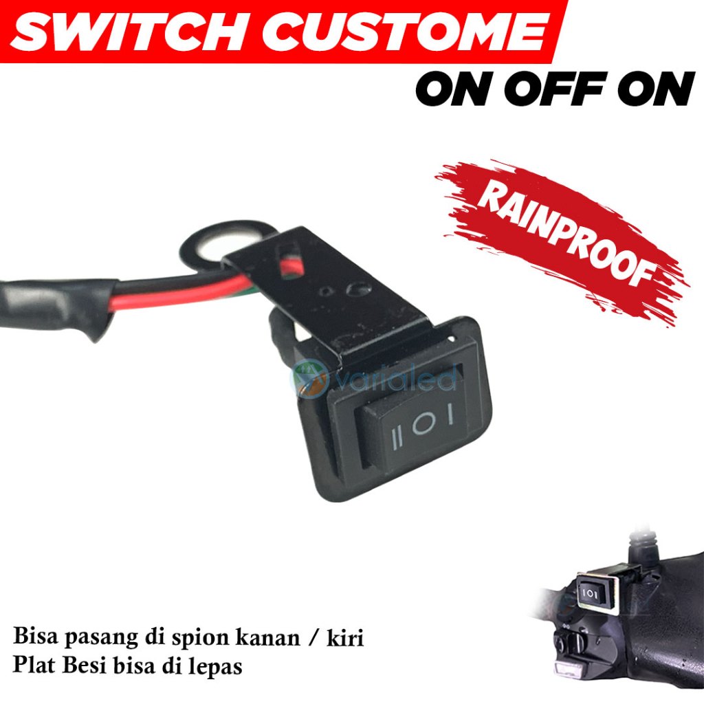 Jual Switch ON/OFF/ON Untuk Tambahan Custom Motor Mobil Rainproff ...