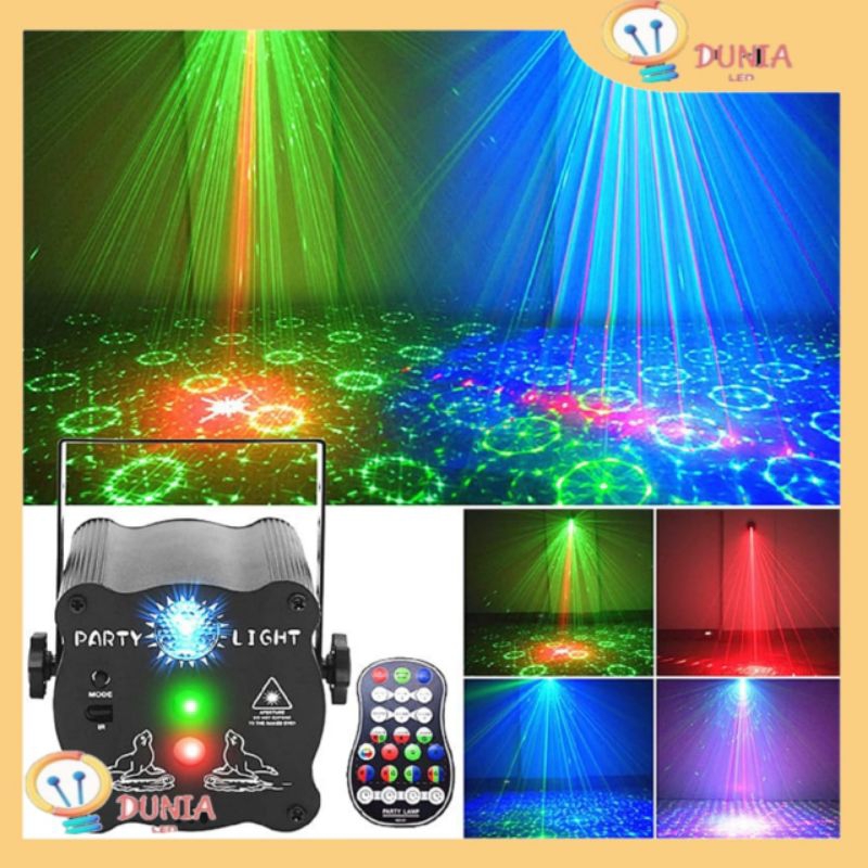 Jual Lampu Disco Laser LED DJ Remote Control Lighting Lampu Panggung ...
