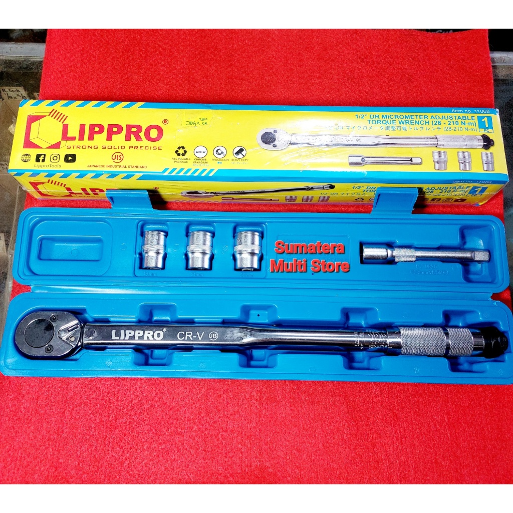 Jual Lippro Kunci Momen Torsimeter 1/2 inchi 11068 2.8-21 kgm 28-210 Nm ...