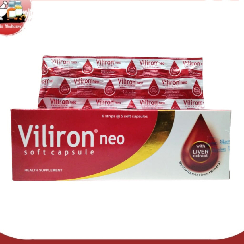 Jual Viliron Neo 30 Kapsul - Vitamin Zat Besi - Penambah Darah - Obat ...