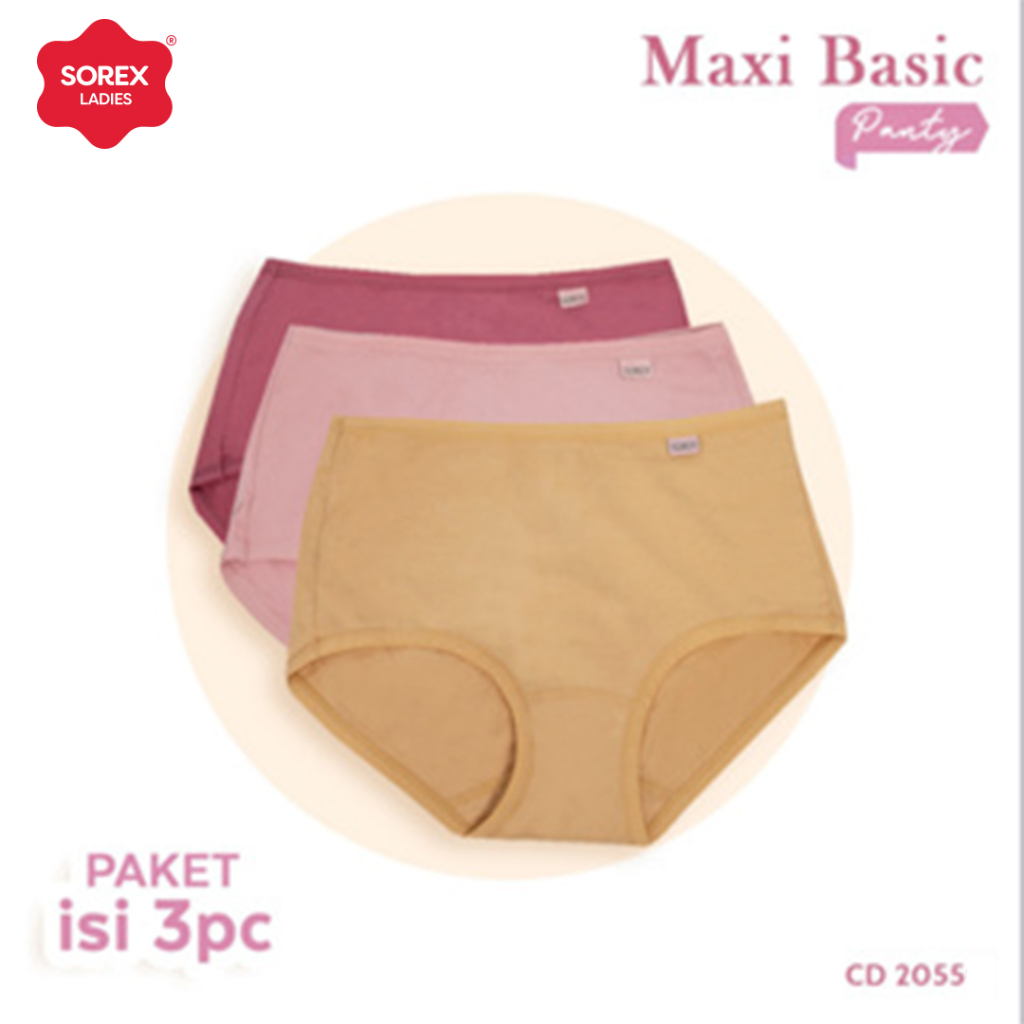 Jual Sorex Paket Hemat 3 Pcs CD Basic Maxi Katun Mix Warna Random CD 2055 | Shopee Indonesia