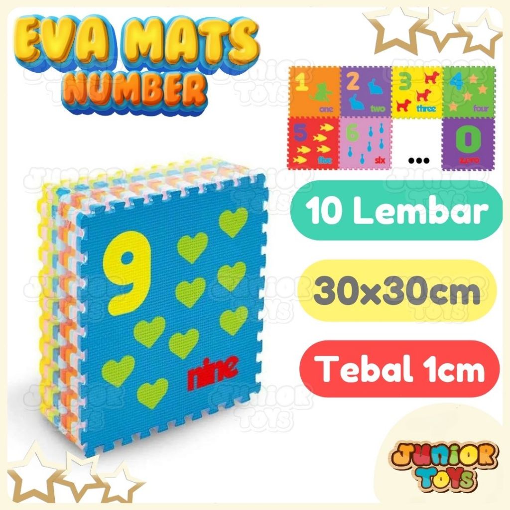 Jual Karpet Lantai Anak Gambar Angka Alas Lantai Evamat Tebal Puzzle ...