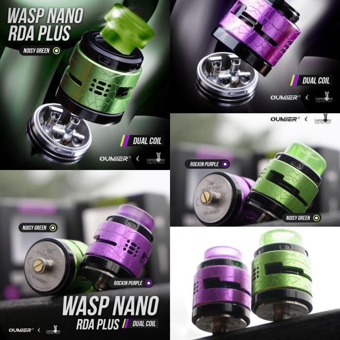 Jual WASP NANO RDA PLUS DUAL COIL 24MM 100% AUTHENTIC | Shopee Indonesia